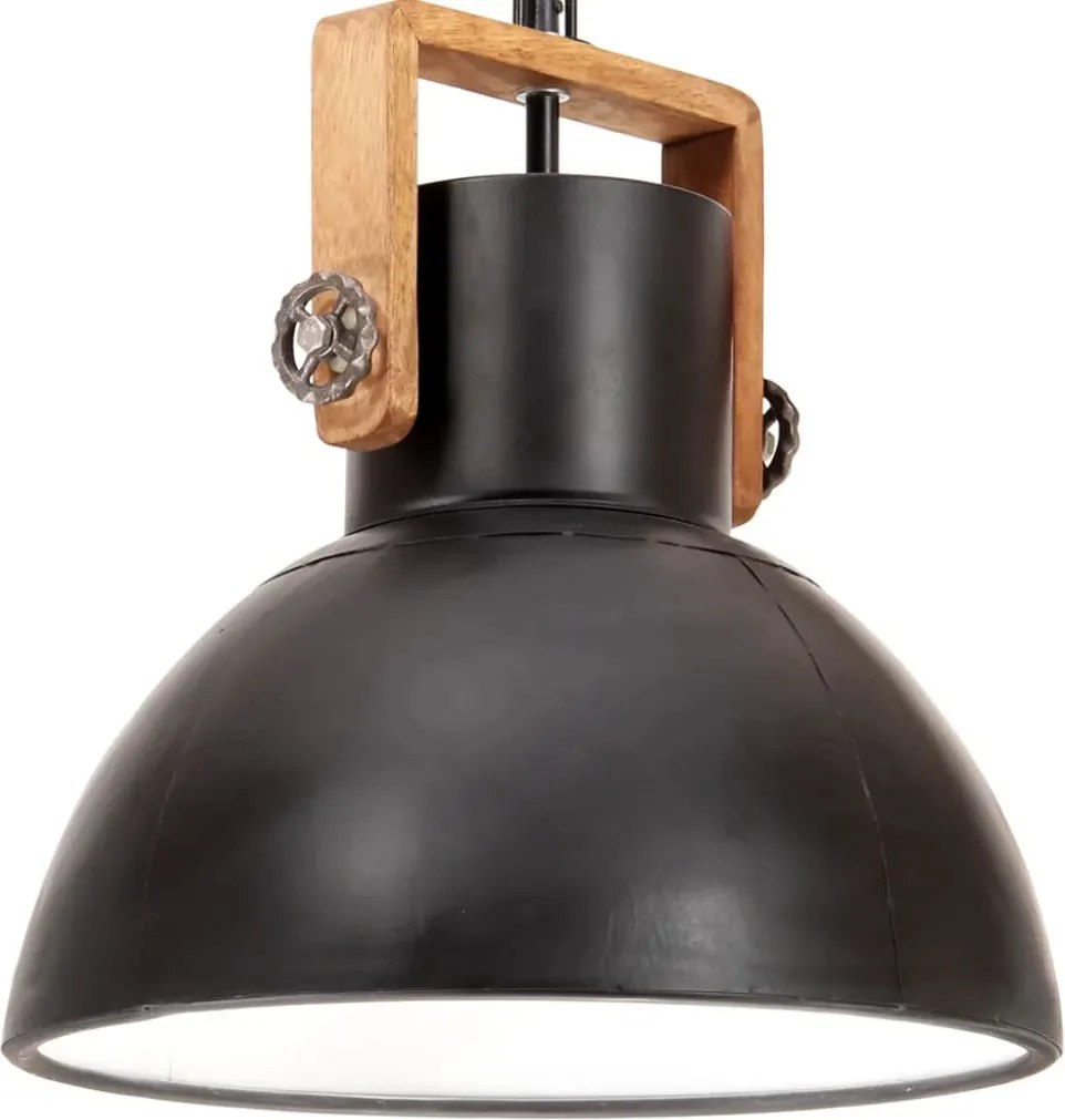 Industriální závěsné svítidlo 25 W černé kulaté 40 cm E27 320535