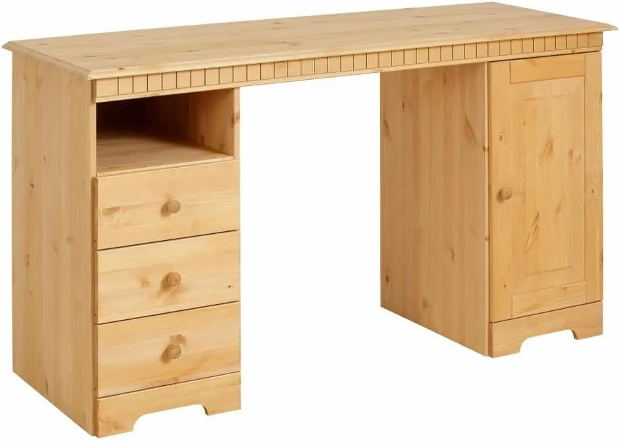 Pracovní stůl z masivního borovicového dřeva Støraa Linda