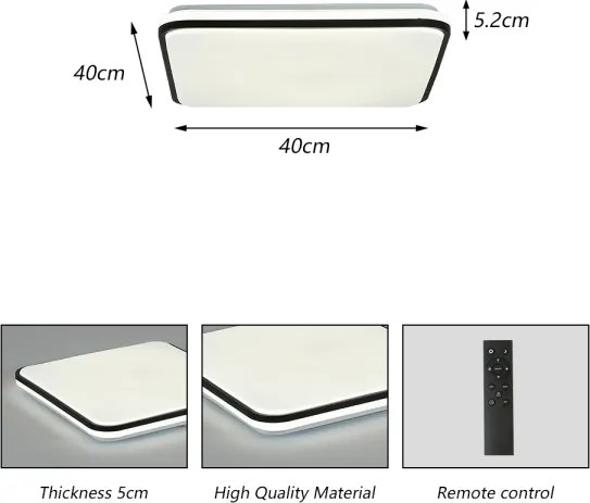 BRILAGI - LED Stm. strop. svítidlo SMART LED/24W/230V 43x43 cm Wi-Fi Tuya + DO