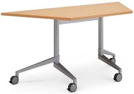 Wiesner-Hager Flex-table 3581-280 - Trapézový stůl 160x80cm - Oblázkově šedá D58