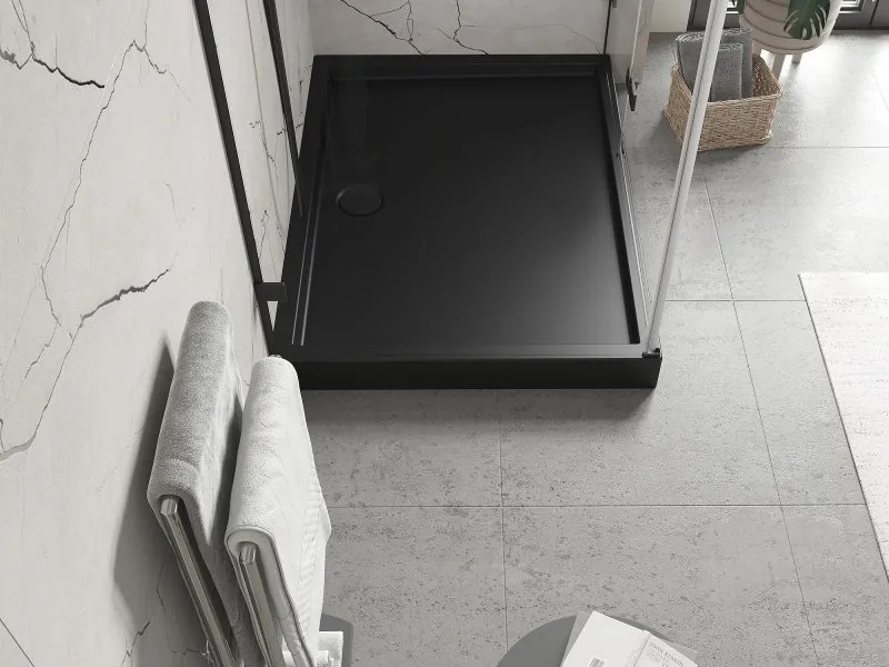 Mexen Flow+ obdélníkový sprchový kout 100 x 90 cm, černý mat - 46R709010H