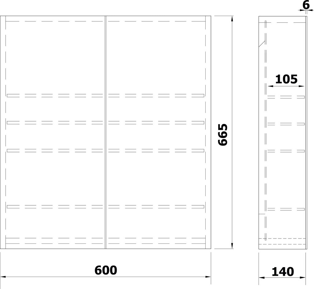 Sapho Sapho, NEON galerka, dvojité zrcadlo, 600x665mm, bílá, 501.200.0