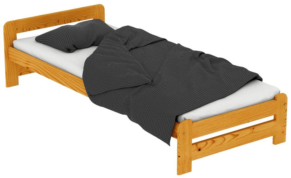 Maxi Postel z masivu Evropa 90 x 200 cm - barva Olše