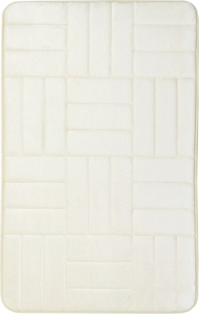 Protišmyková kúpeľňová predložka 3D 667 cream, 50x40, biela, kúpeľňa, BO-MA