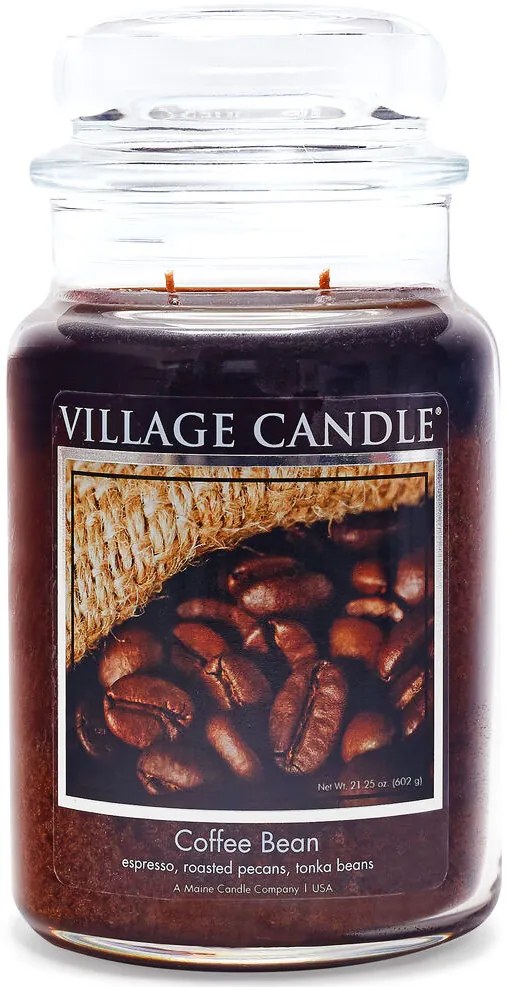 Village Candle Vonná svíčka ve skle - Coffee Bean - Zrnková káva, velká