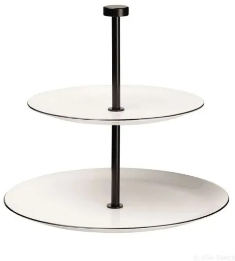 Dvoupatrový etažér 23,5 cm A TABLE LIGNE NOIR ASA Selection - slonová kost