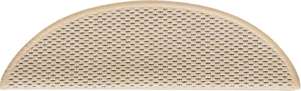 Samolepicí nášlapy na schody sisal 15 ks 56 x 17 x 3 cm berber 326869