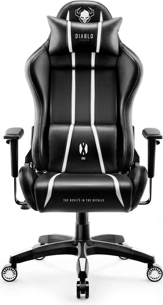 Herní křeslo z eko kůže King Size, černý-bílý: Diablo X-One 2.0