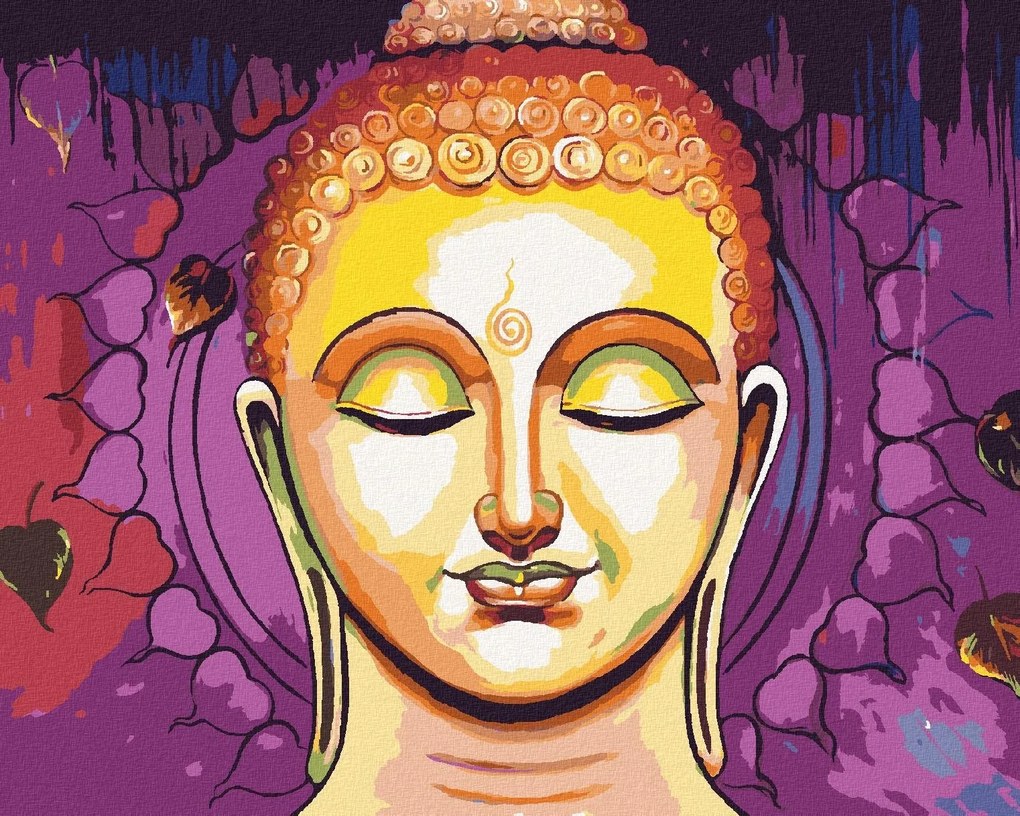 zuty zuty - malování podle čísel - meditující buddha, 40x50 cm, plátno