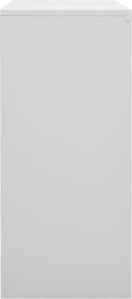 Kancelářská skříň posuvné dveře světle šedá 90x40x90 cm ocel 335951
