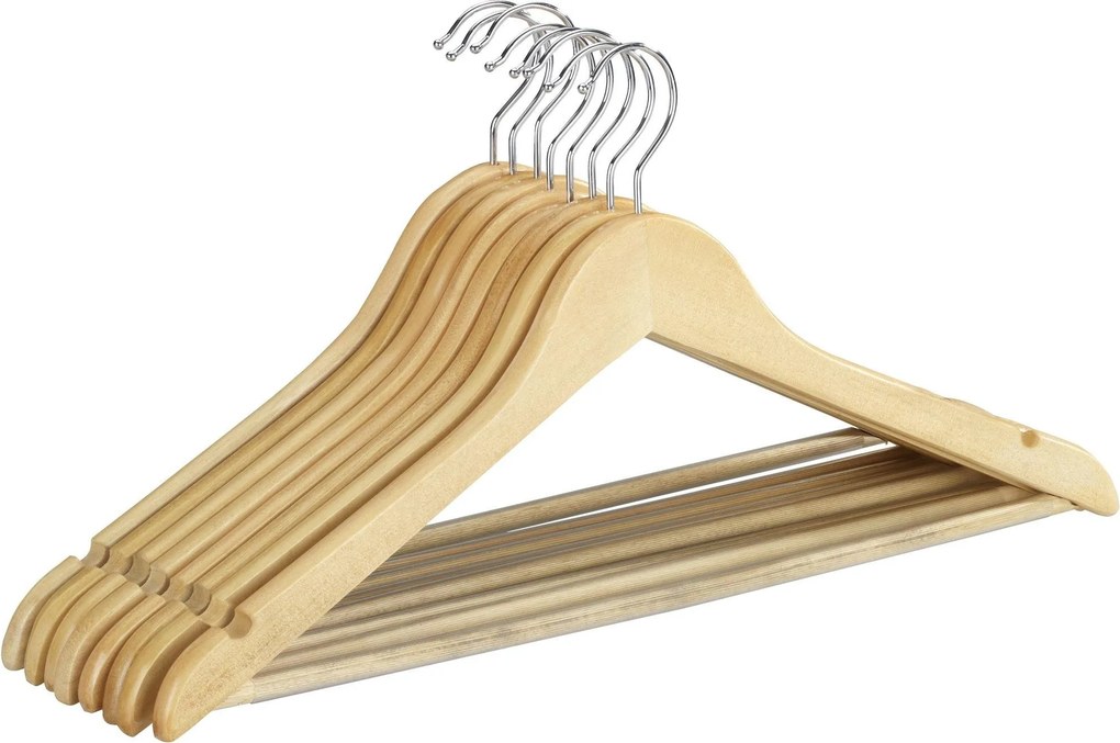 ECO věšák na oblečení profilovaný, dřevěný, 8 ks, WENKO