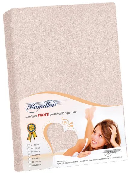 Bellatex Prostěradlo froté pudrová růžová rozměr 120x200 cm