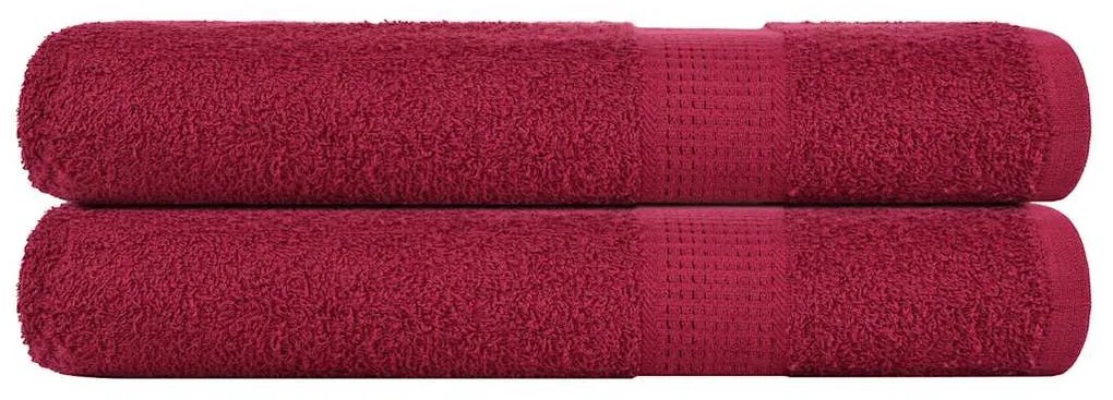 Saunové osušky FROGN 2 ks bordó 80x200 cm 360 g/m² 136743