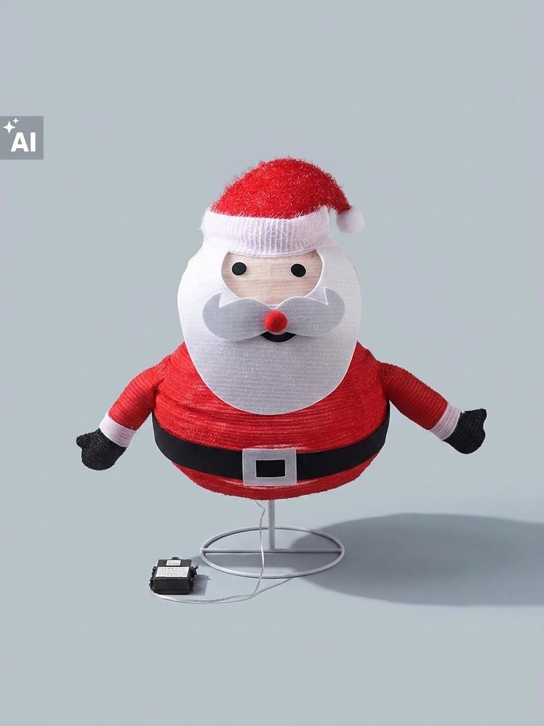Sinsay - Vánoční LED lampička ve tvaru Santa Clause - červená