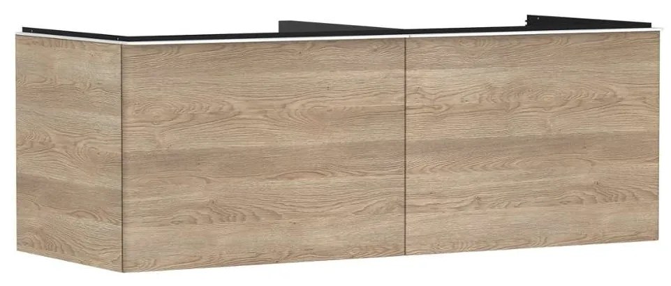 Hansgrohe Xelu Q - Umyvadlová skříňka, 50x136x55 cm, 2 zásuvky, přírodní dub/matná bílá 54068700