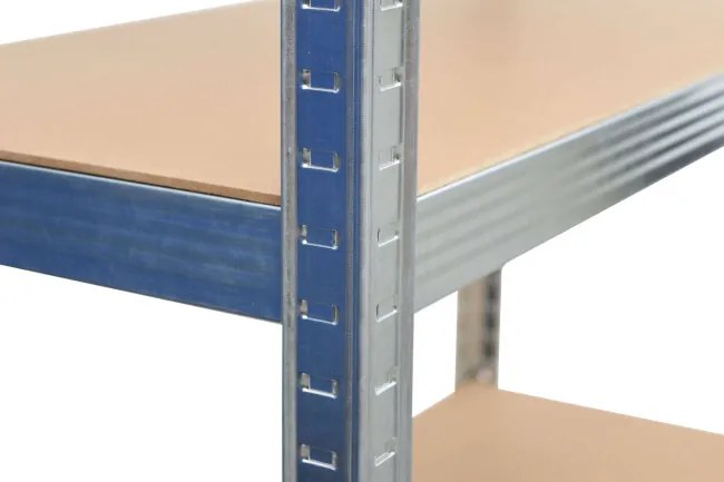 Regál 150x75x30 cm stříbrný