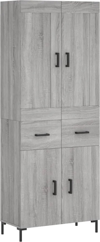 Skříň highboard šedá sonoma 69,5 x 34 x 180 cm kompozitní dřevo 3199879