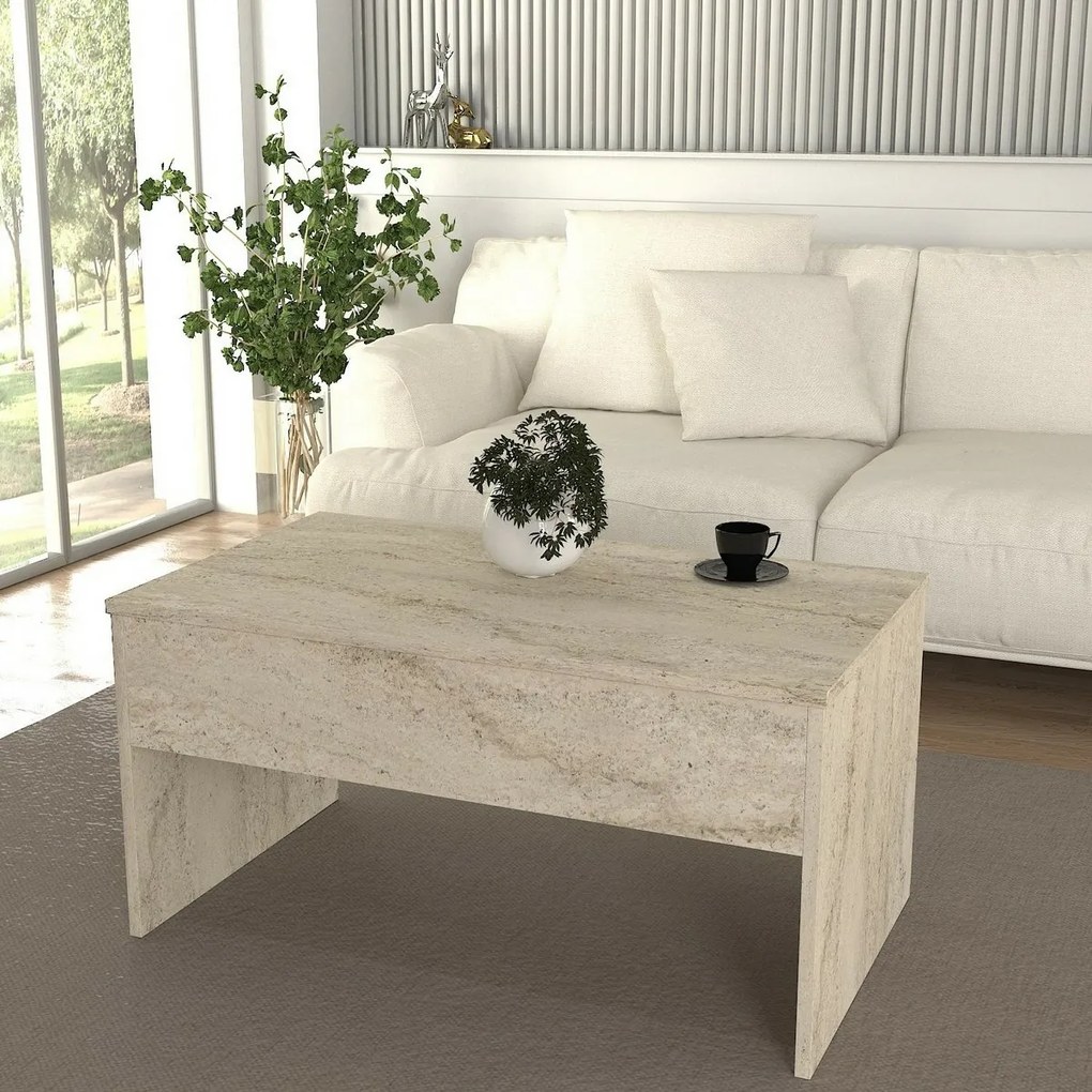 Konferenční stolek Akilli Travertine
