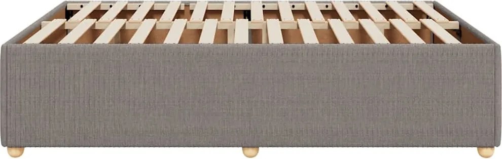 Rám postele bez matrace taupe 160 x 200 cm textil 3284953