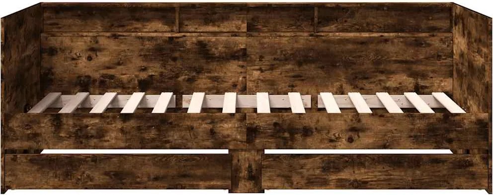 Válenda se zásuvkami bez matrace kouřový dub 90 x 200 cm 3280850