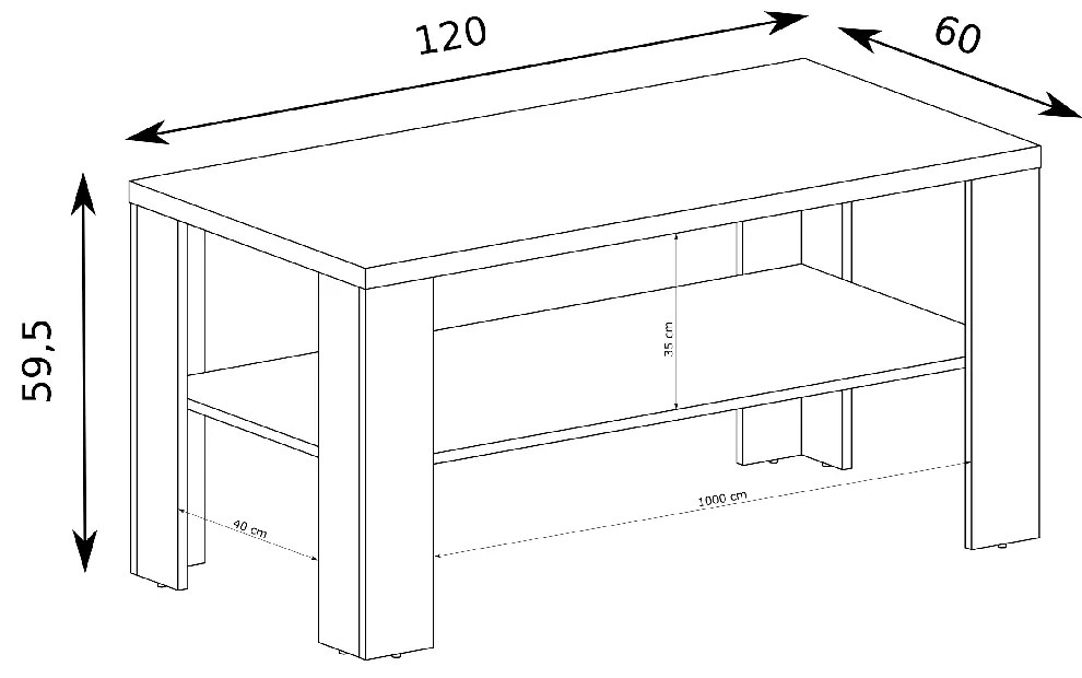 TADEUSZ L | konferenční stolek T-13 | 120x60 cm | lefkas