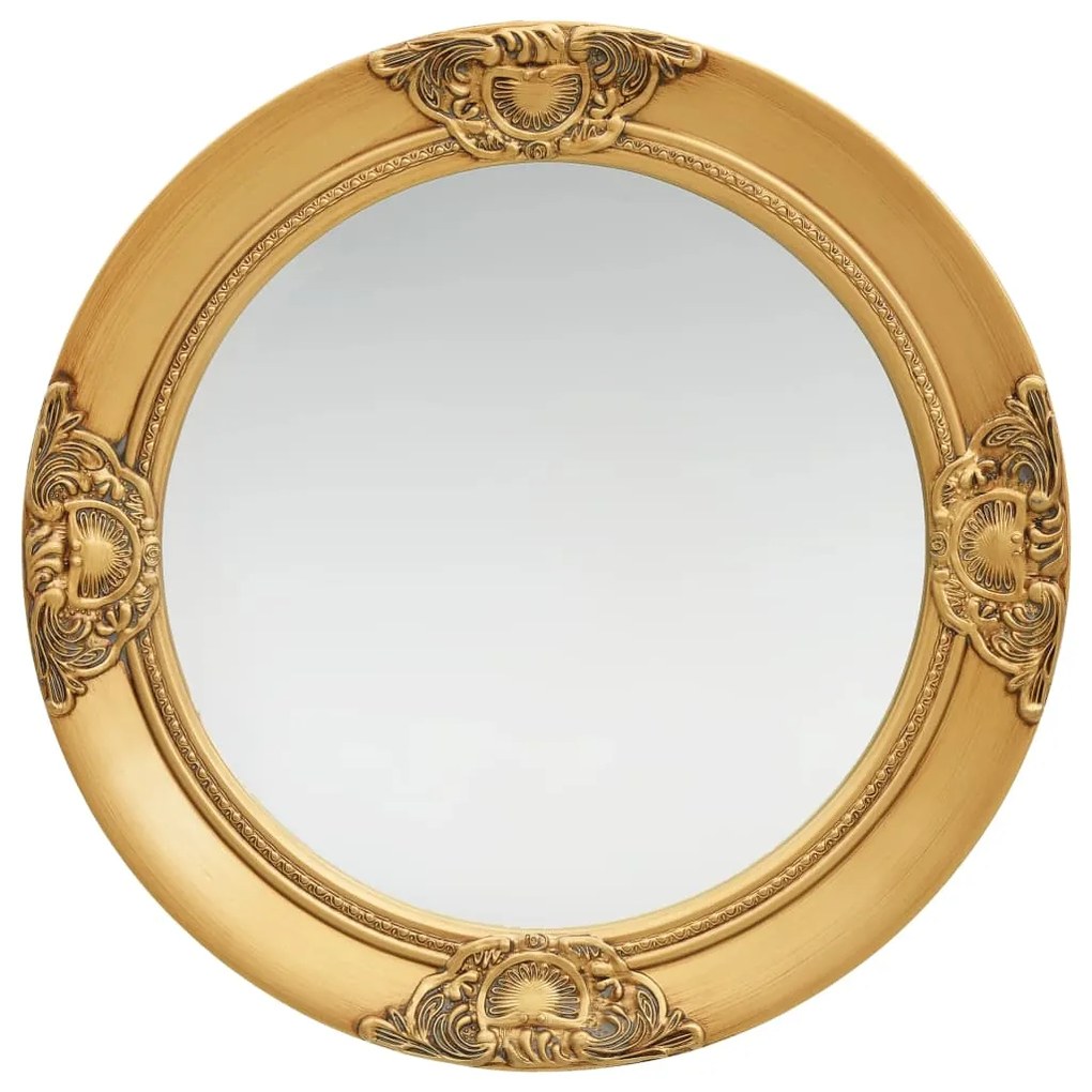 Nástěnné zrcadlo barokní styl 50 cm zlaté - Default Title