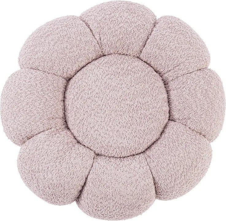 Starorůžová podnožka z textilie bouclé Florel – Bizzotto
