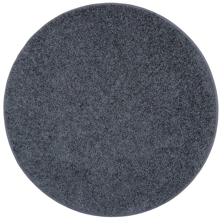 Vopi, Kusový koberec Color Shaggy šedý kruh, 80x80 (průměr) kruh, šedá, kancelář