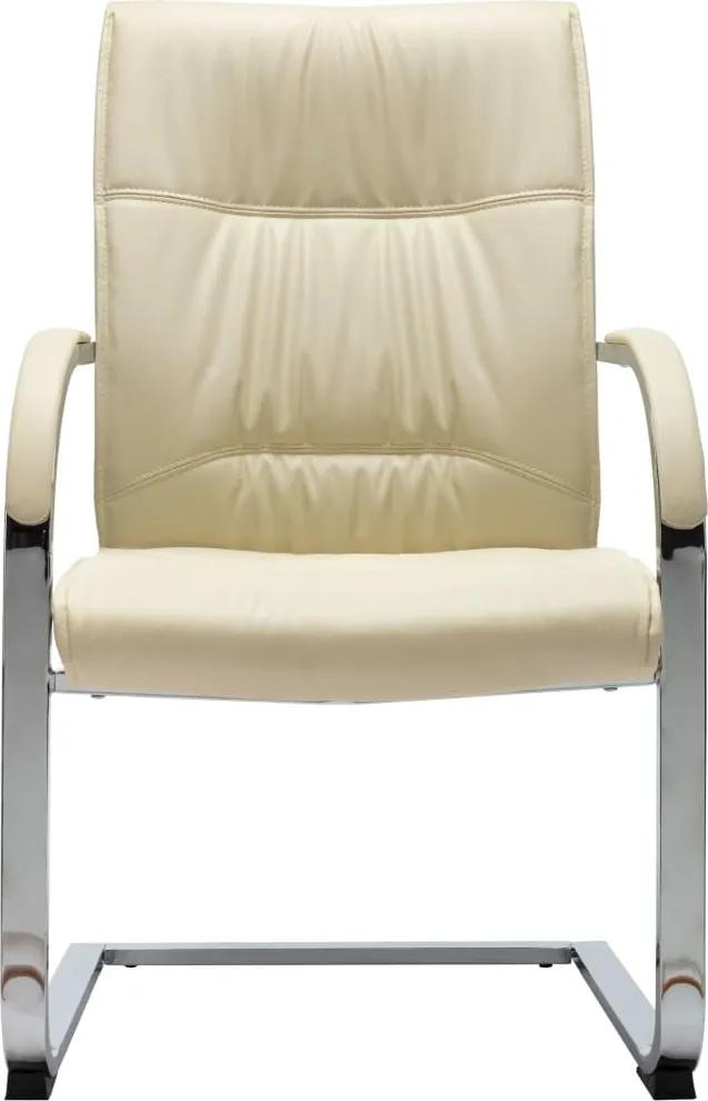 vidaXL Konzolová kancelářská židle umělá kůže [289342] Barva: krémová