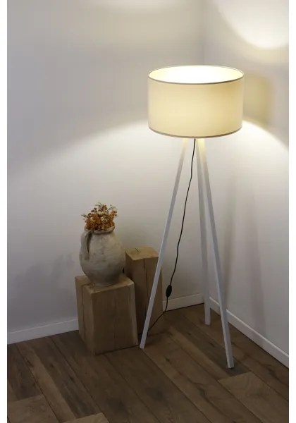 Stojací lampa STANDART 1xE27/60W/230V krémová/bílá