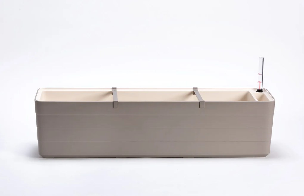 Samozavlažovací truhlík Berberis taupe/slonová kost 80 cm