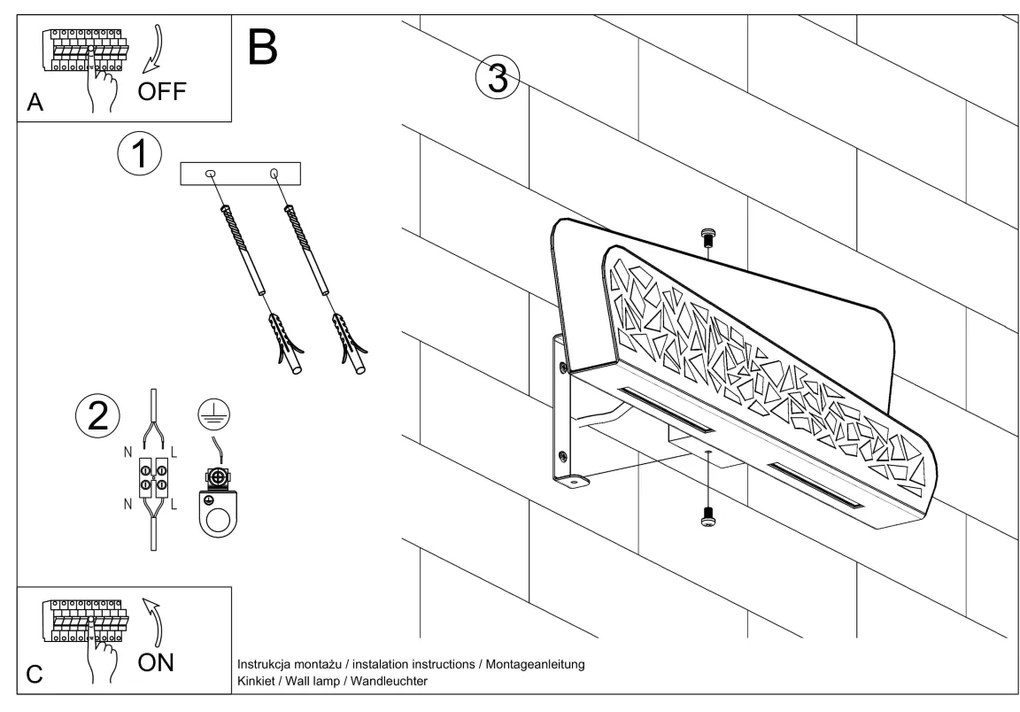 Nástěnné svítidlo Aliza, 1x bílé kovové stínítko