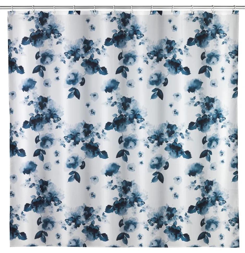 Sprchový závěs s protiplísňovým povrchem Wenko Rose Bleu, 200 x 180 cm