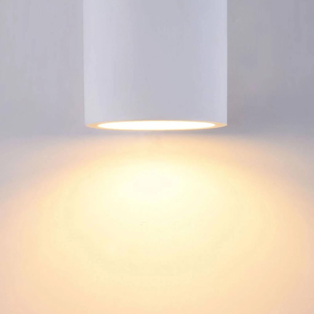 Nástěnné světlo Parma ze sádry, 8x20 cm