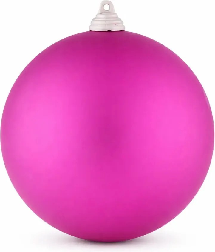 Velká vánoční koule 20 cm, růžová, matná, UV