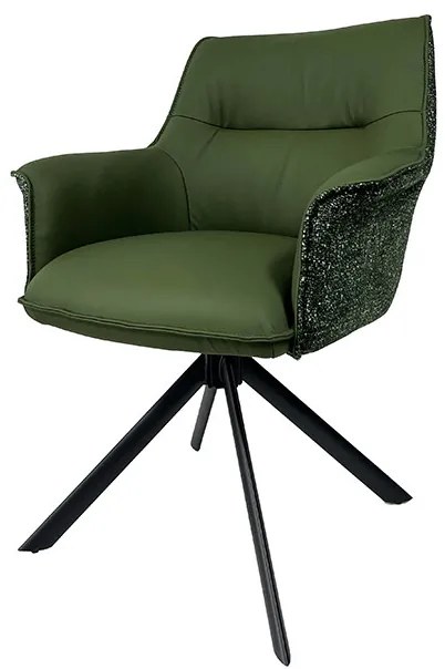 Designová otočná židle Kahikilani zelená
