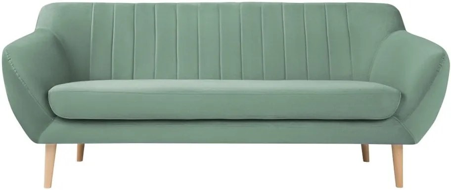 Mentolově zelená sametová pohovka Mazzini Sofas Sardaigne, 188 cm | BIANO