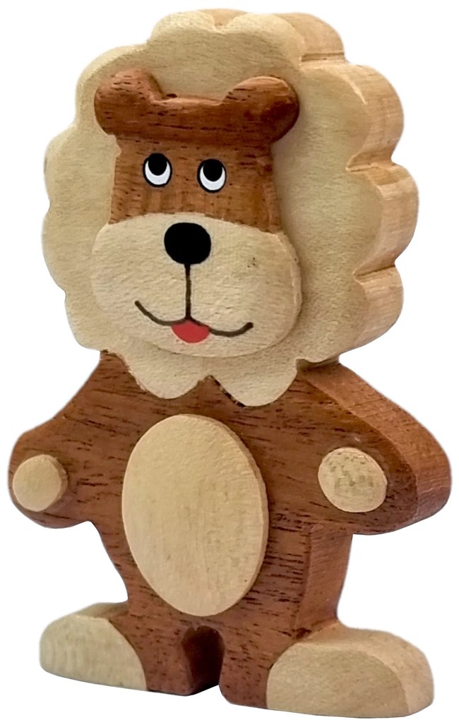 2Kids Toys Dřevěná magnetka velká Lev stojící