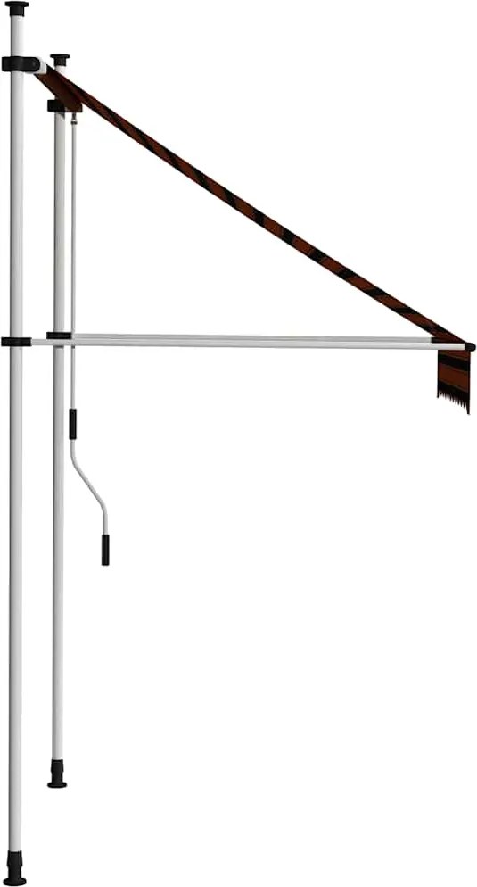 Ručně zatahovací markýza 100 cm oranžovo-hnědá 145834
