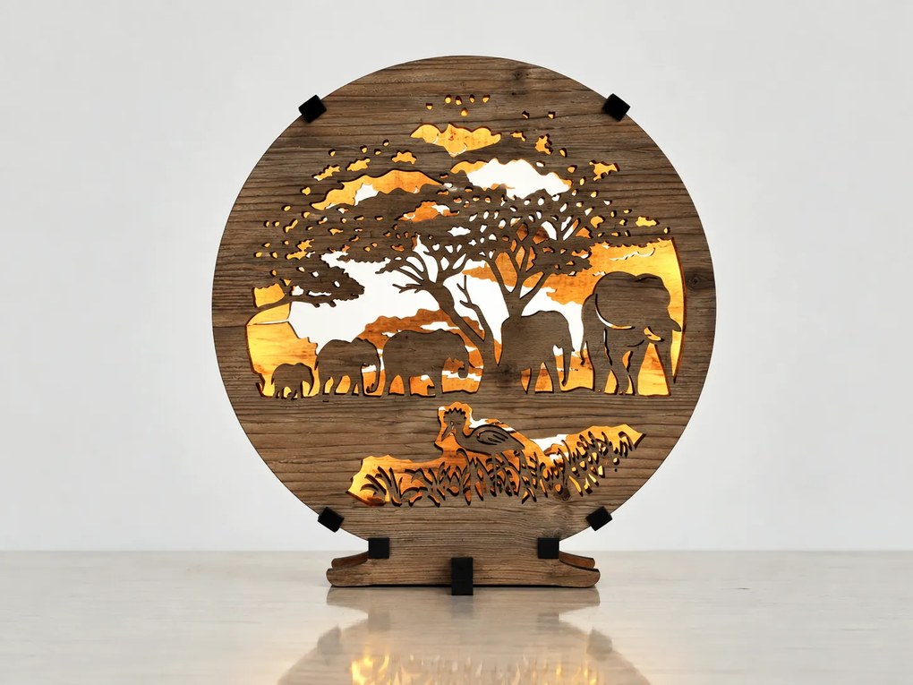 Li-Go "Sloni" lampa 20x22 cm provedení povrchu: bříza