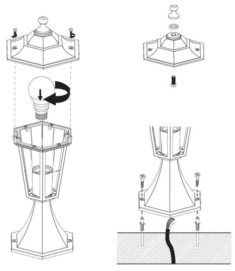 EGLO 22472 - Venkovní lampa LATERNA 4 1xE27/60W černá IP44