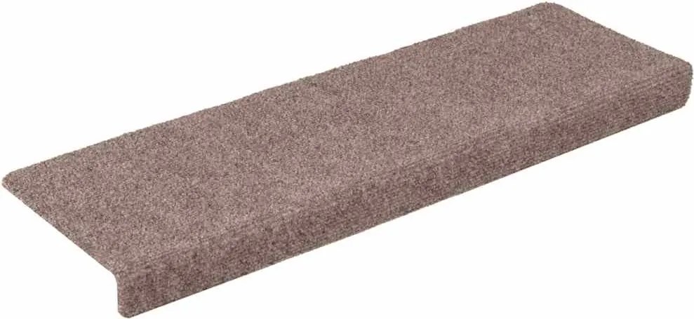 Schodové rohože samolepicí 30 ks 65 x 21 x 4 cm světle hnědé s obdélníkovým okrajem 3365691