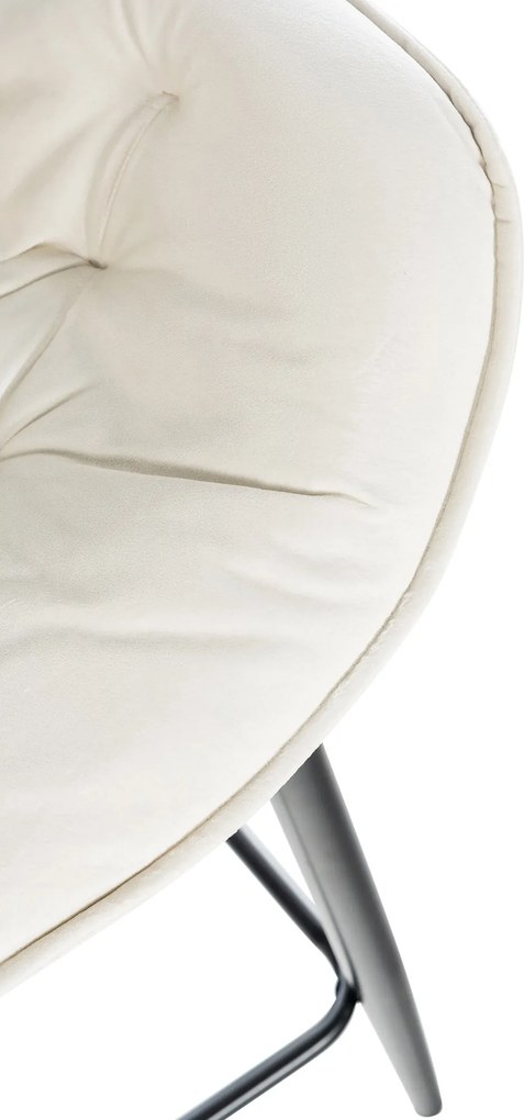 Sada 2 barových židlí Gibson 76 samet – krémová