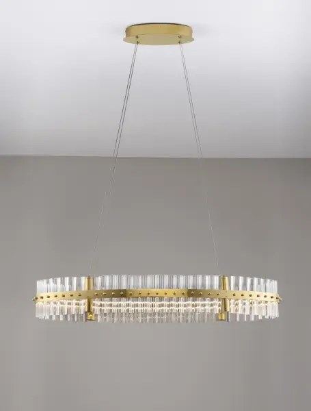 LED stmívatelný platinum zlaté designové svítidlo Kezo 130