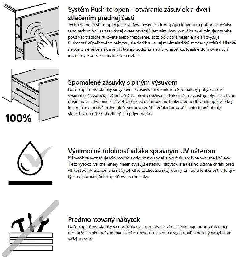 Deante Prizma, závěsná skříňka s pultovou deskou 800x470x520 mm, kašmír matný, DEA-SDI_KB81