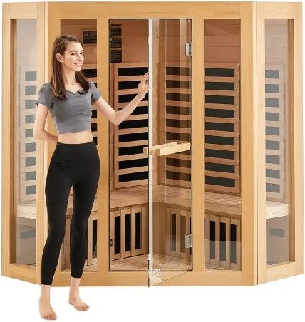 Far Infrared Wooden Sauna Room Domácnost Sauna Spa pro 3 až 4 osoby 2470 W