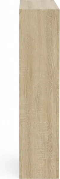 botník, 2 dveřový, dřevo, 87x80x21 cm, dub sonoma/bílá, Dekorino BB20260077