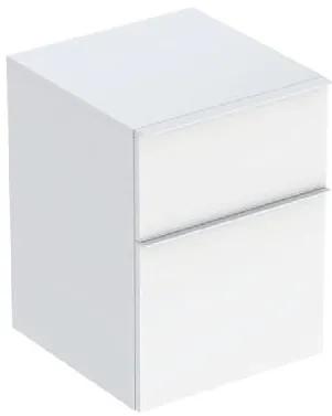 Geberit iCon - Boční skříňka 45x60x48 cm, 2 zásuvky, lesklá bílá 502.315.01.1