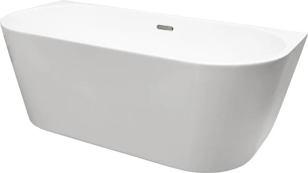 Besco Vica New vana volně stojící 150 x 80 cm sifon černý akrylát barva bílá VANVIC150NB Koupelny Bernold