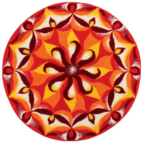GRUND Mandala předložka TEMPERAMENT oranžová Rozměr: ø 80 cm | BIANO